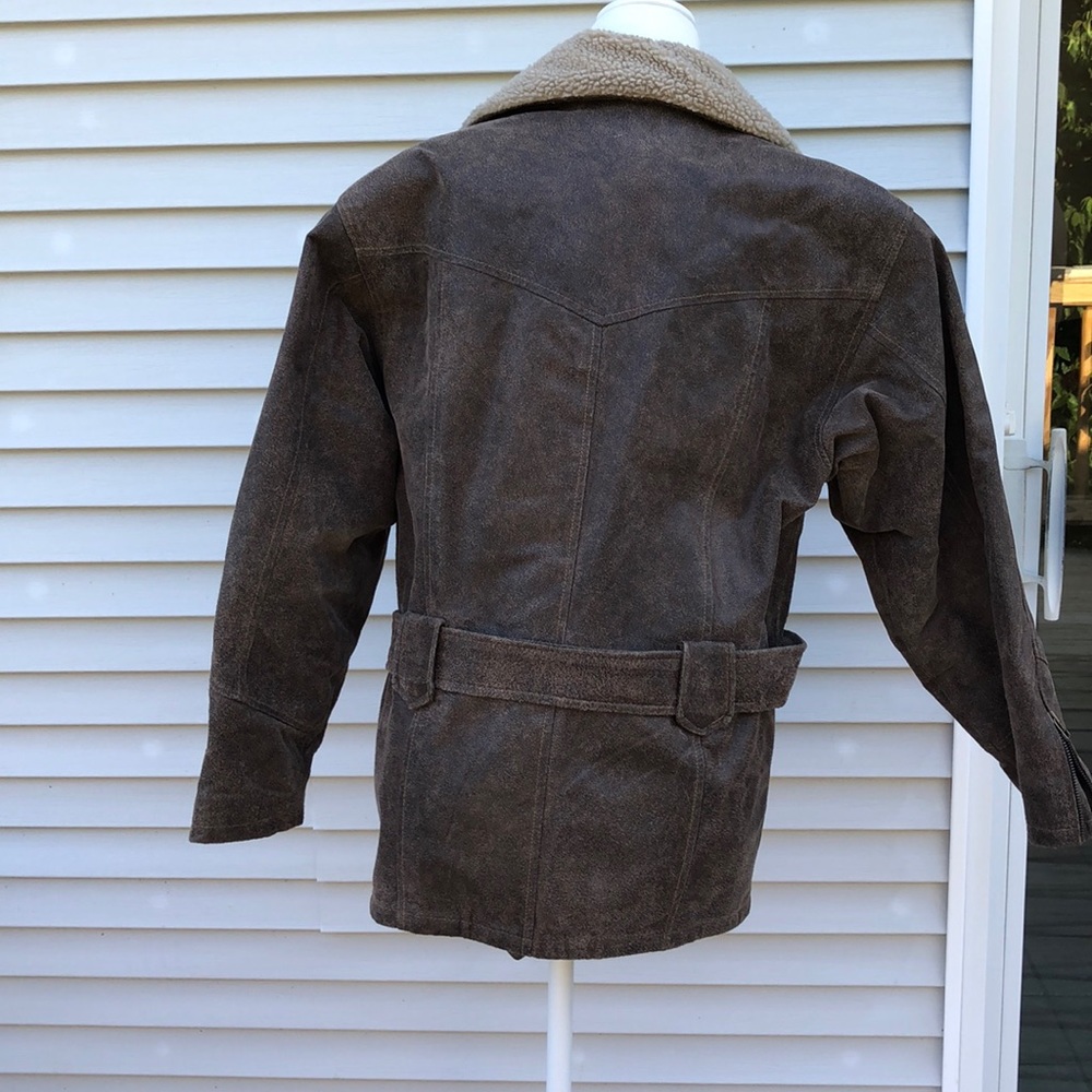 Winlit Genuine Leather Asymmetrical Bomber Jacket - Gem